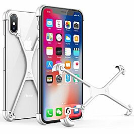 Oatsbasf Protective Aluminum Metal X Shape Bumper Case For iPhone X