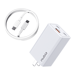 Original Nubia 65W Three Ports GaN Charger with 5A Data Cable