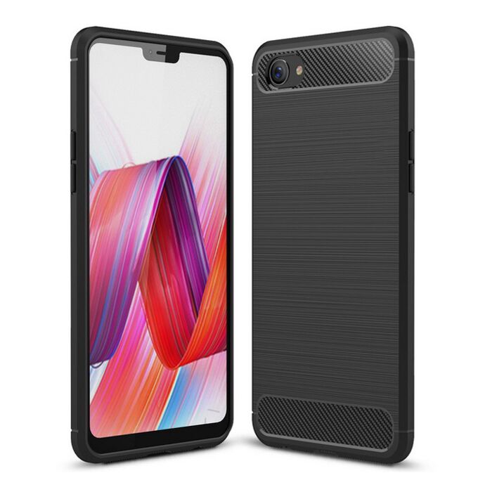 C-KU Protective Carbon Fiber Wiredrawing Soft TPU Full Case For OPPO A3