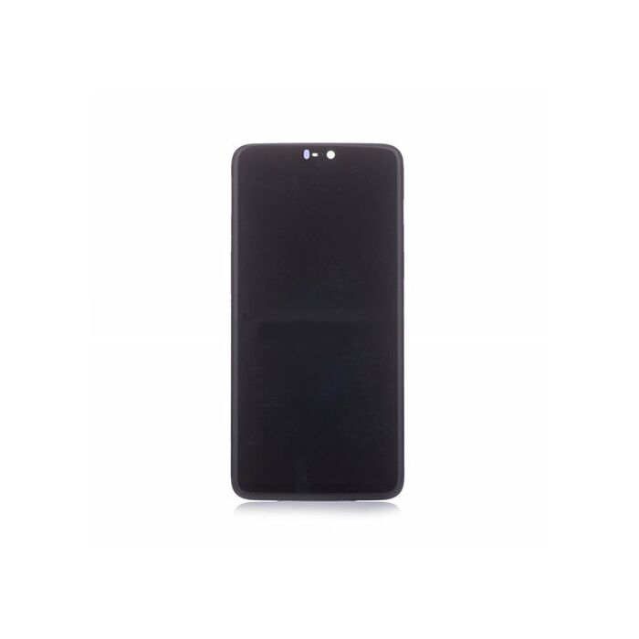 Original LCD Screen with Frame For Oneplus 6 - Midnight Black