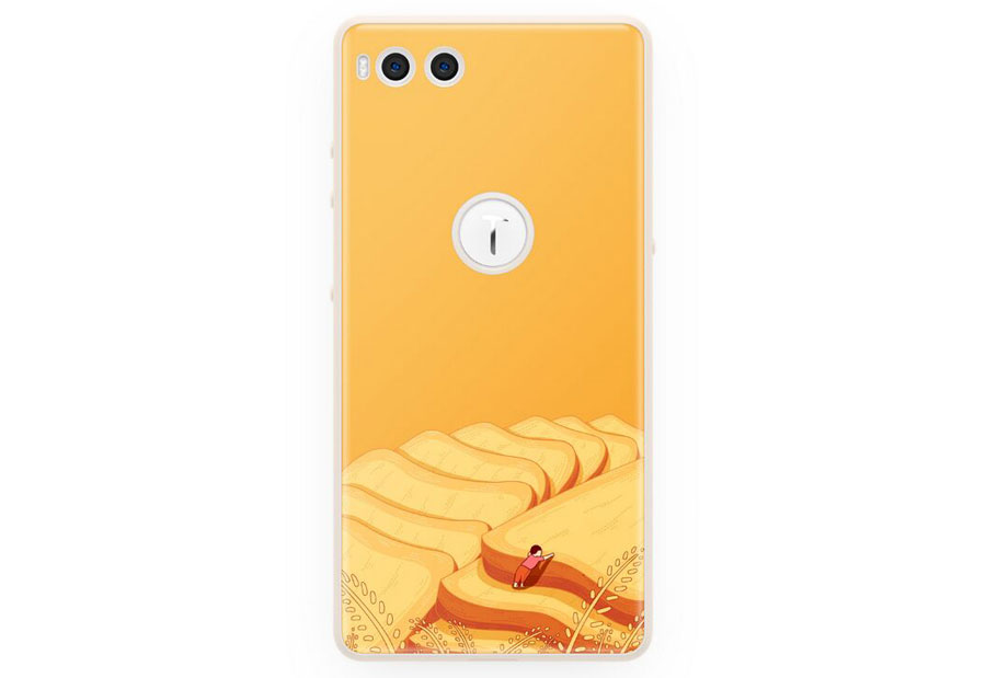 Official Protective Sliced Bread IML Soft TPU Case for Smartisan Nut R1